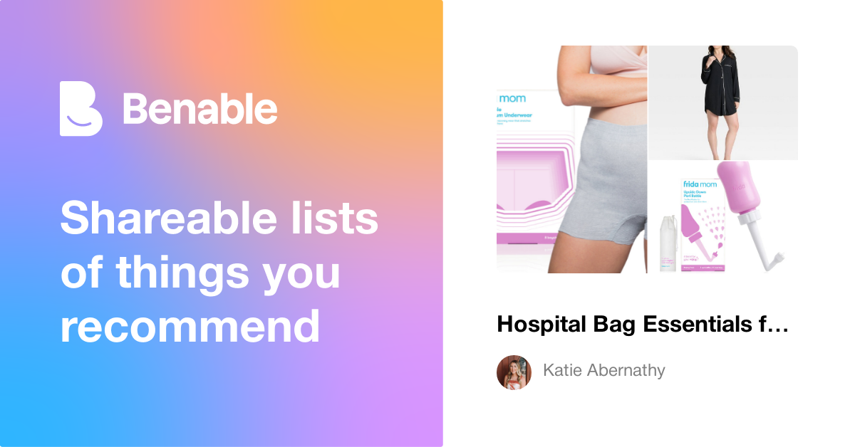 Hospital Bag Essentials for C section and Vaginal Birth
