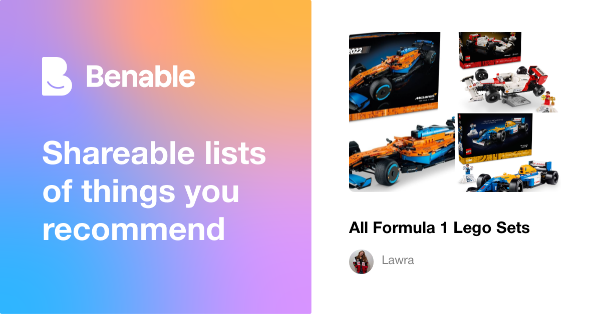 All Formula 1 Lego Sets