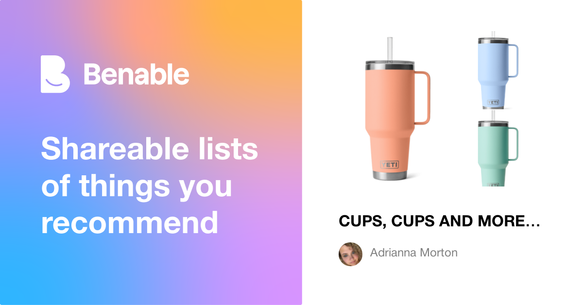 CUPS, CUPS AND MORE CUPS!!!