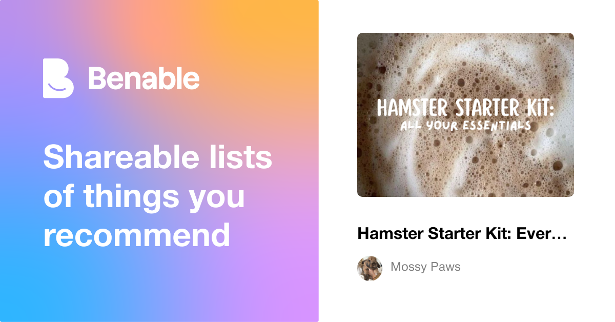 Hamster Starter Kit: Everything You Need for a Safe, Happy, and ...