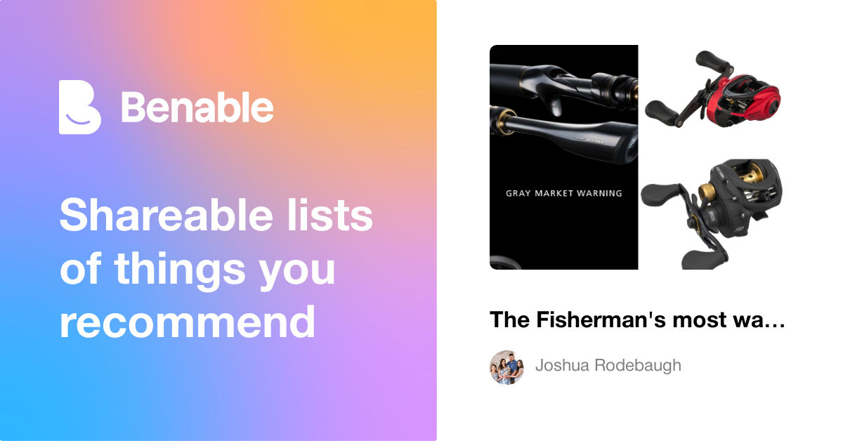 The Fisherman's most wanted items!