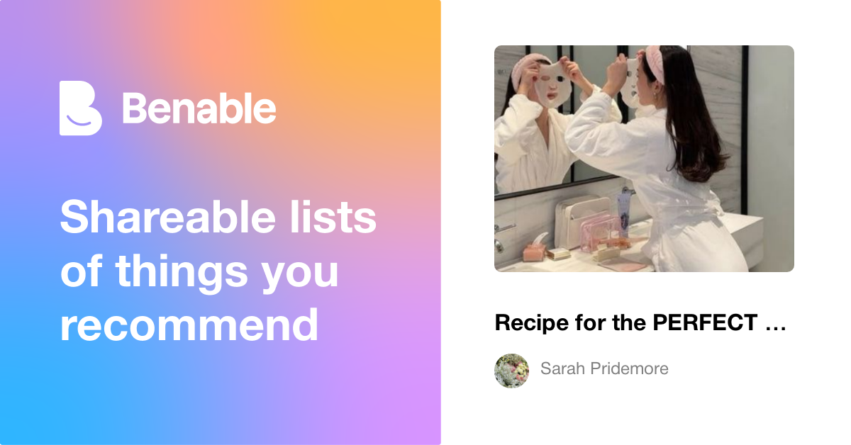 Recipe for the PERFECT Self-Care Day