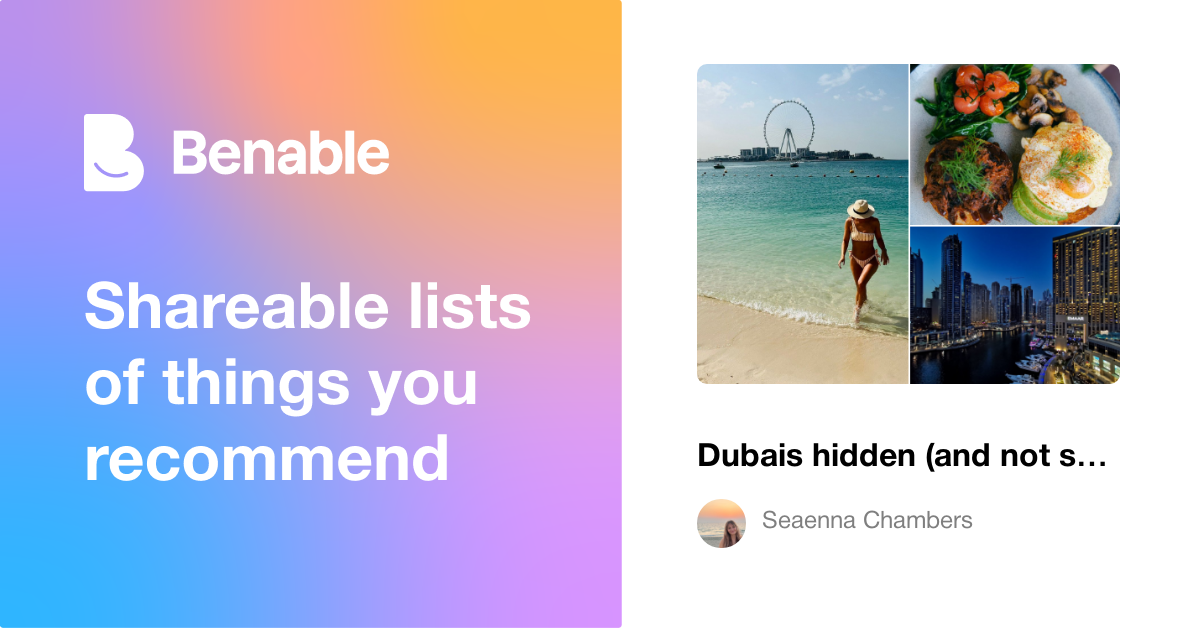 Dubais hidden (and not so hidden) gems 💎