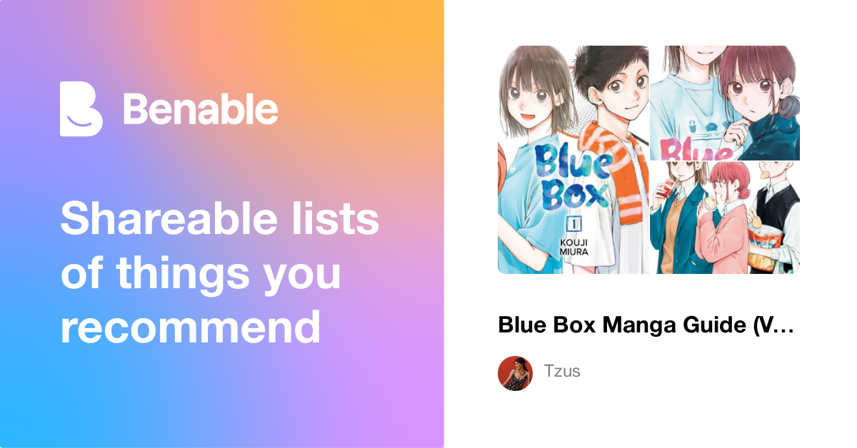 Blue Box Manga Guide (Vol 1–21) | Kouji Miura Official Collection