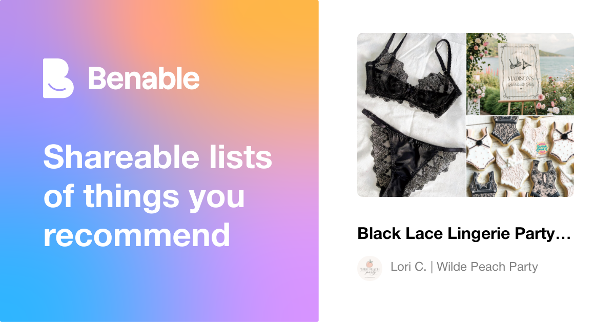 Black Lace Lingerie Party Ideas
