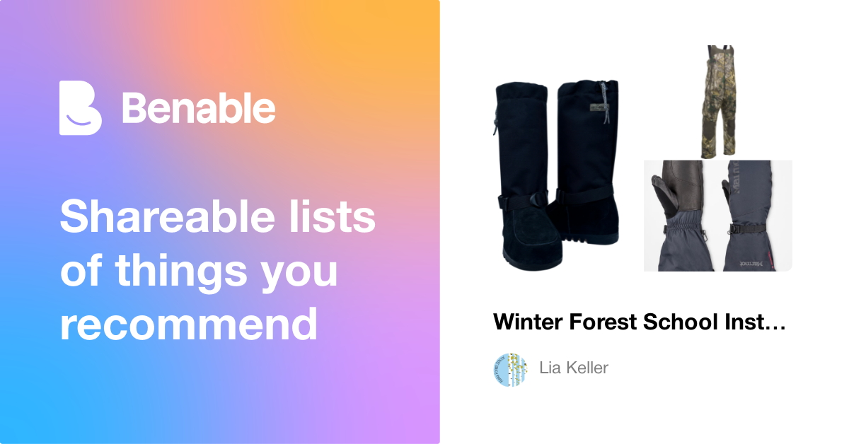 Winter Forest School Instructor Gear