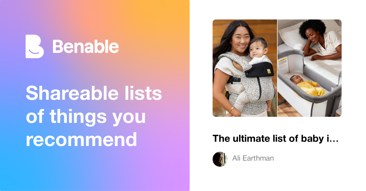 The ultimate list of baby item must haves!