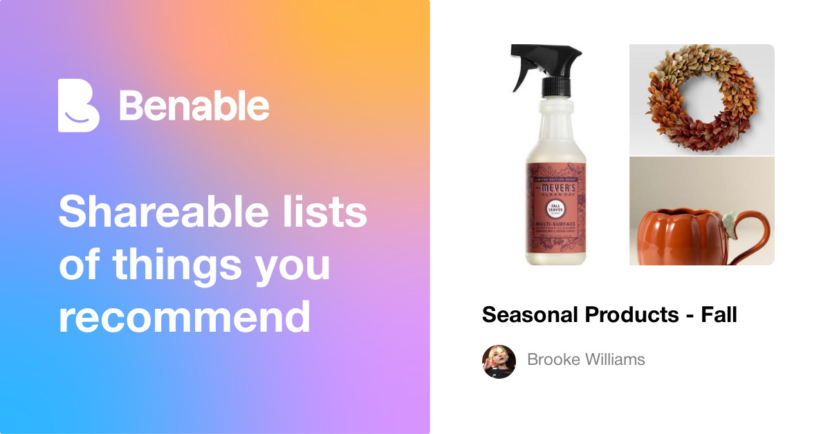 Seasonal Products - Fall 🍁