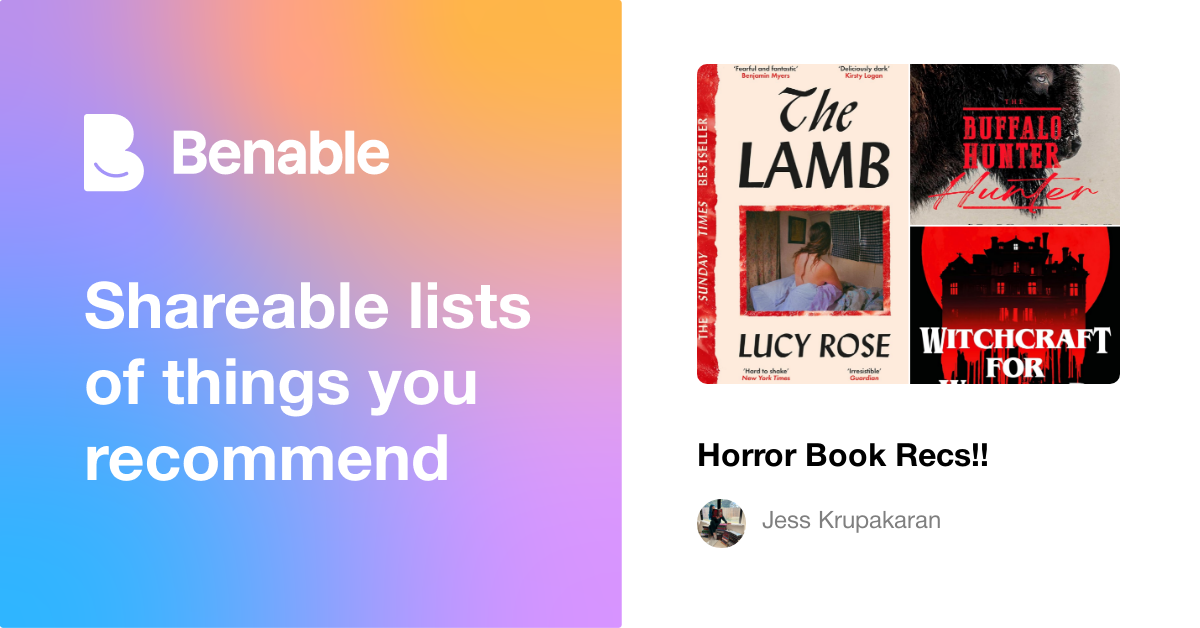 Horror Book Recs!!