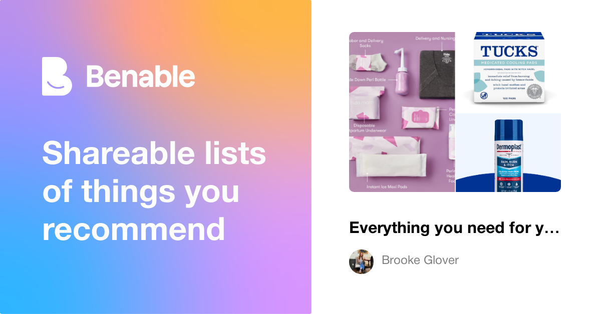 Everything you need for you and baby!