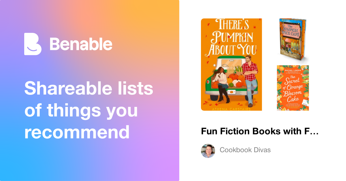 Fun Fiction Books with Food or Drinks Themes