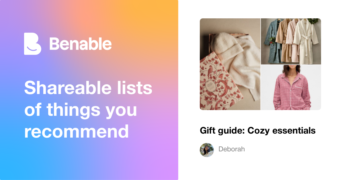Gift guide: Cozy essentials