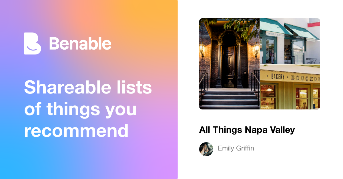 All Things Napa Valley