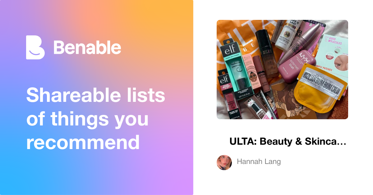 💄 ULTA: Beauty & Skincare Items/2025 Winter / 2026 Reset