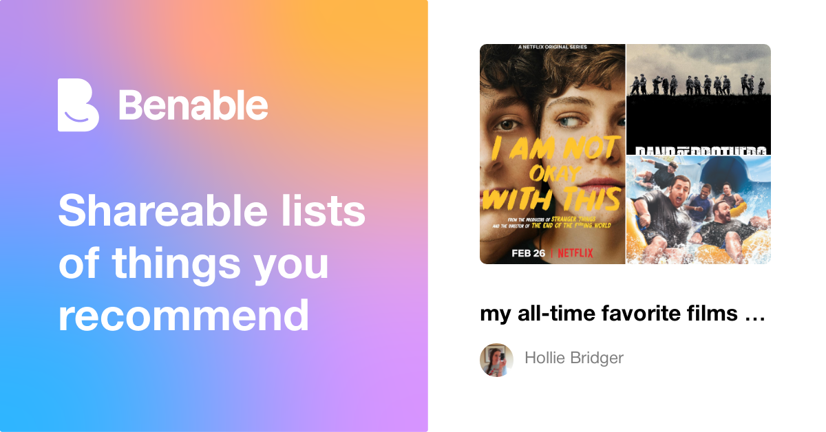 my all-time favorite films & tv shows