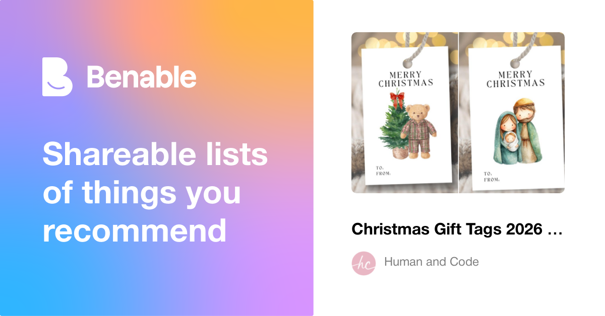 Christmas Gift Tags 2025 – Printable Holiday Labels (PDF + PNG)