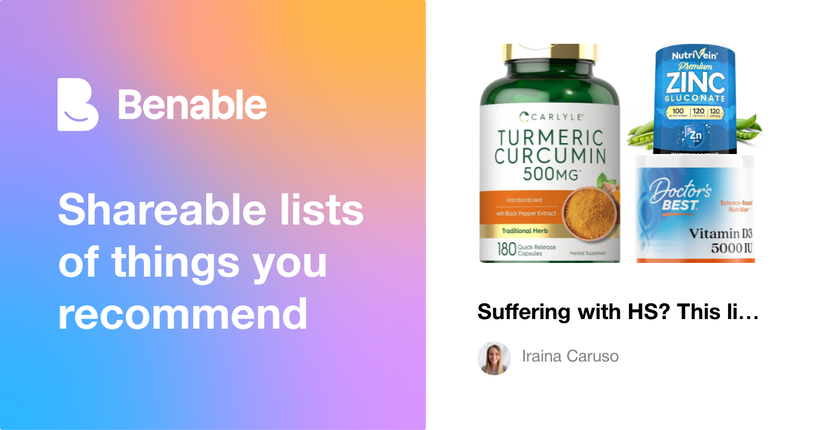 Suffering with HS? This list is for you!