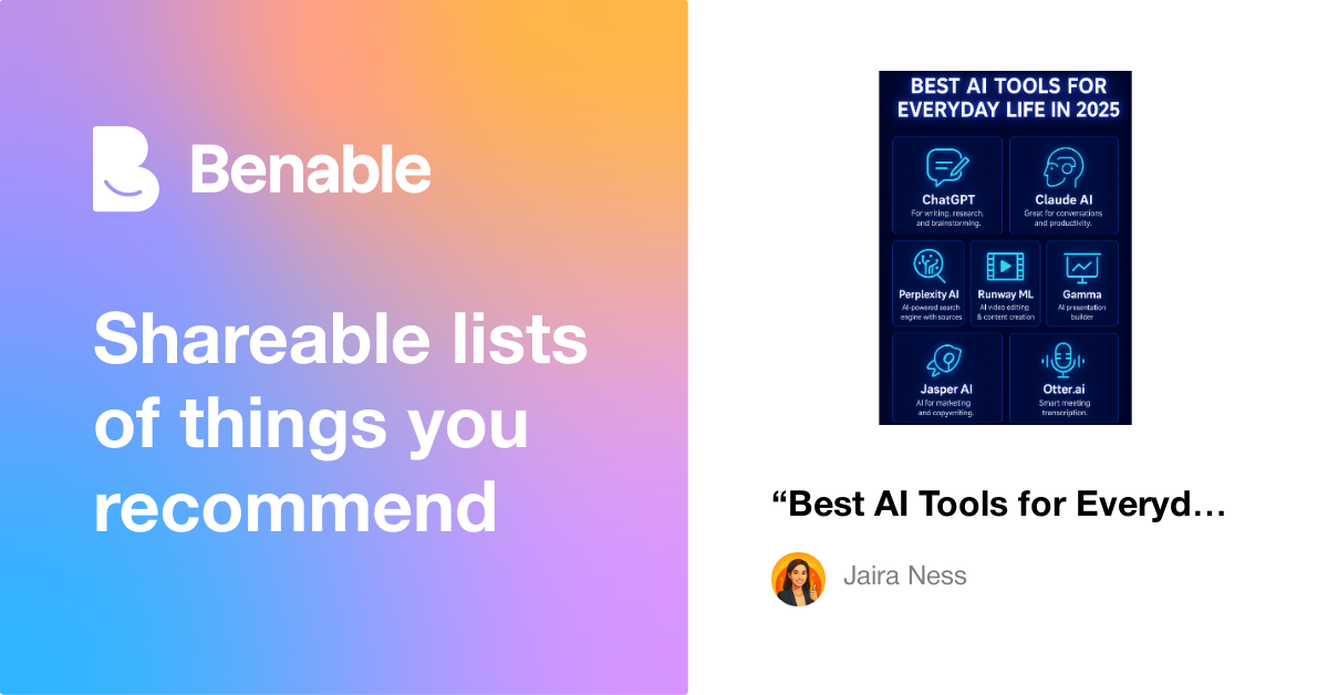 “Best AI Tools for Everyday Life in 2025” 🤖