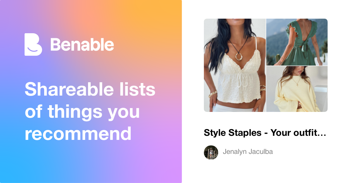 Style Staples - Your outfit essentials!