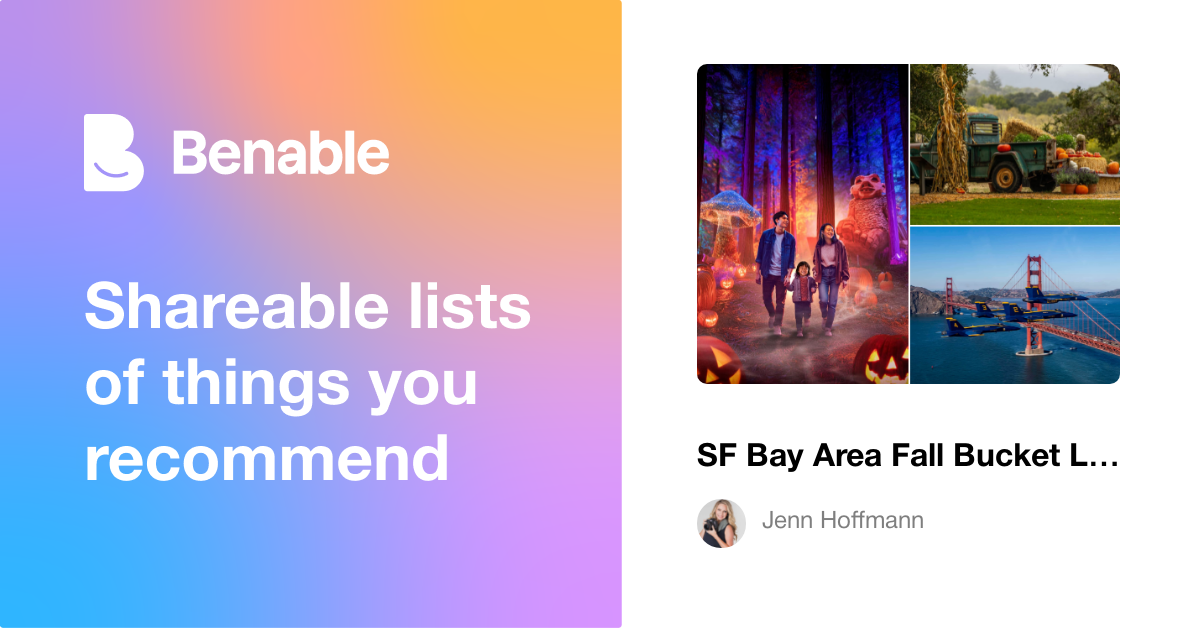 SF Bay Area Fall Bucket List