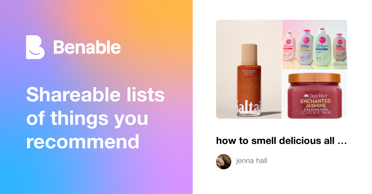 how to smell delicious all day😋