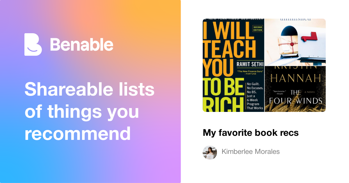 My favorite book recs