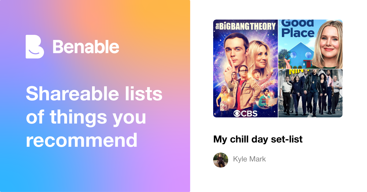 My chill day set-list 🎬