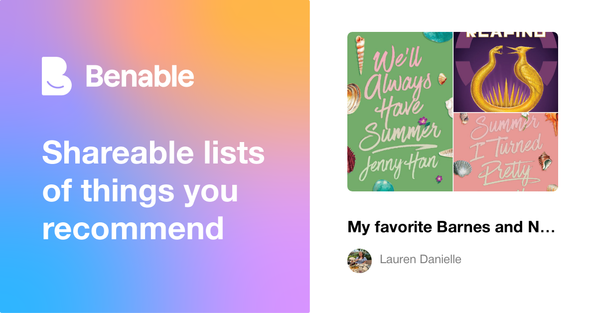 My favorite Barnes and Noble recs