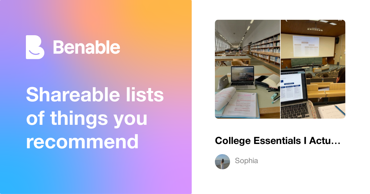 College Essentials I Actually Use