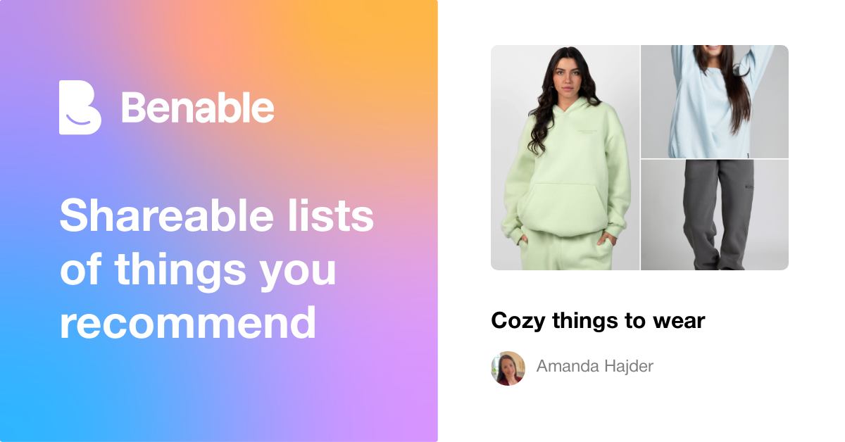 Cozy things to wear