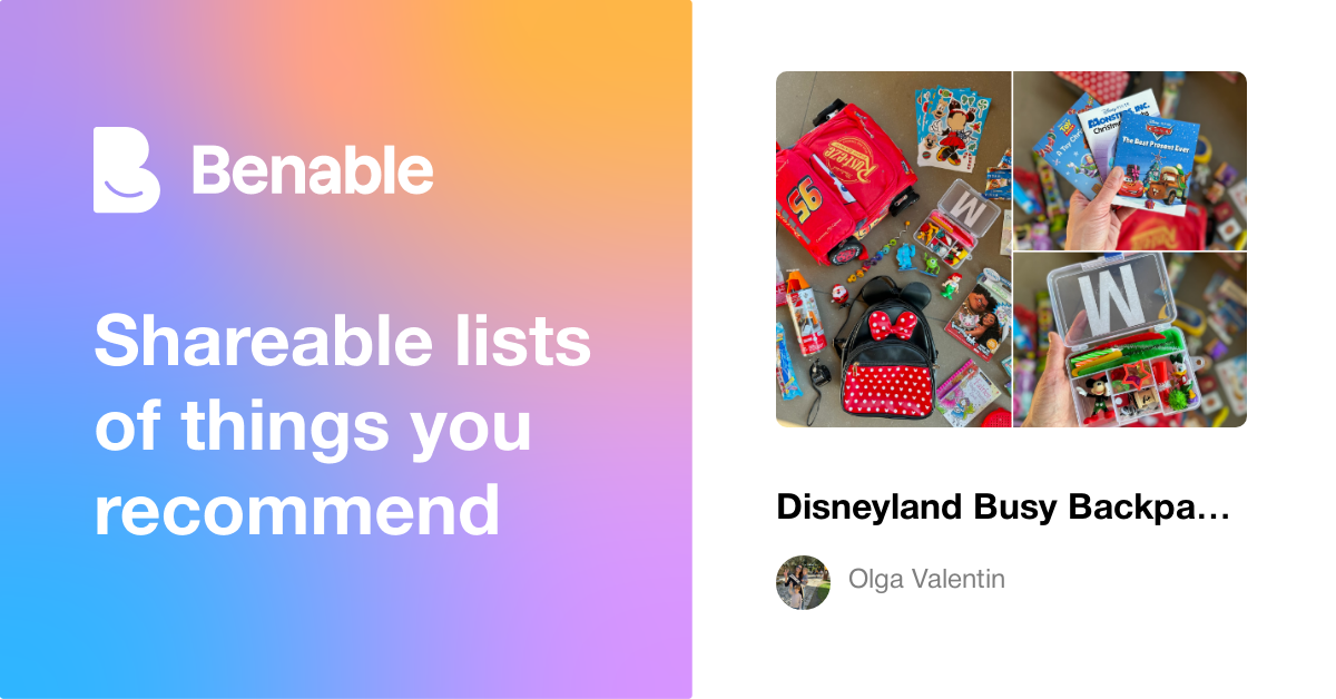 Disneyland Busy Backpacks for Kids