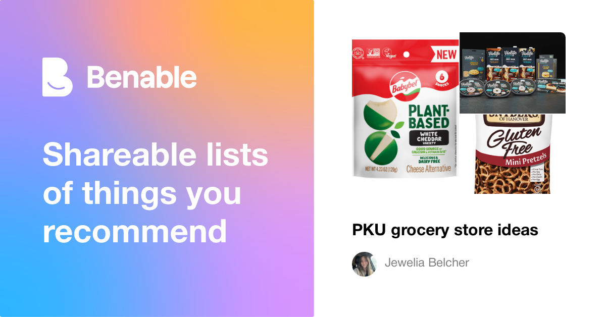 PKU grocery store ideas