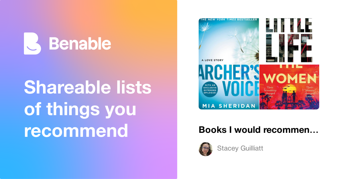 Books I would recommend over again