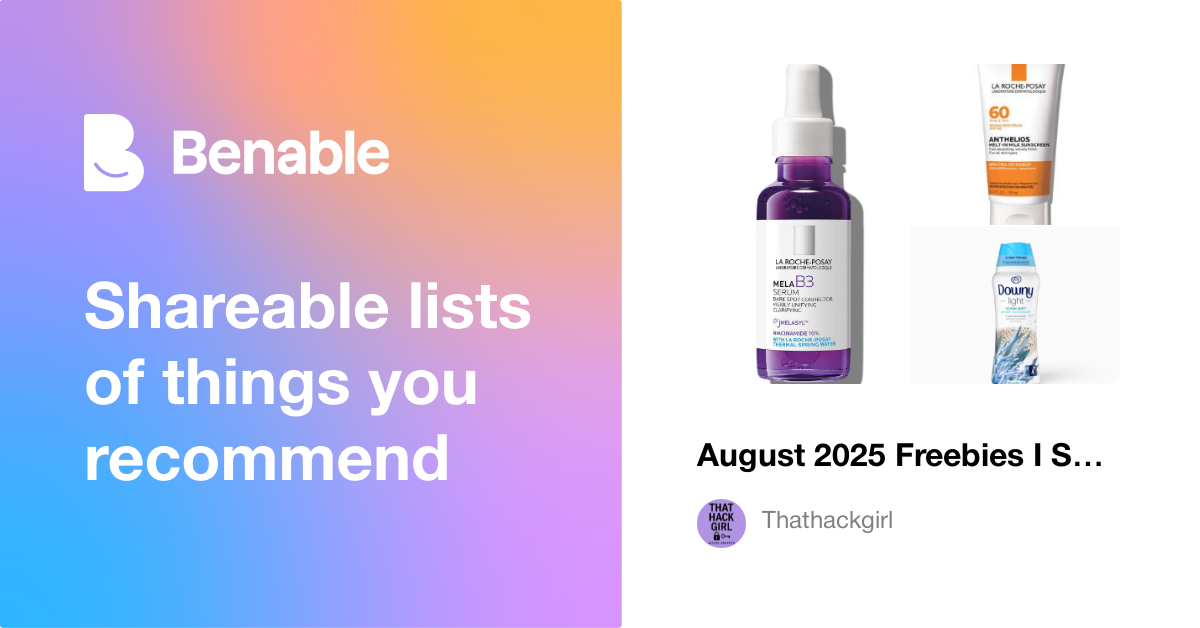 August 2025 Freebies I Scored - Archived for Receipts