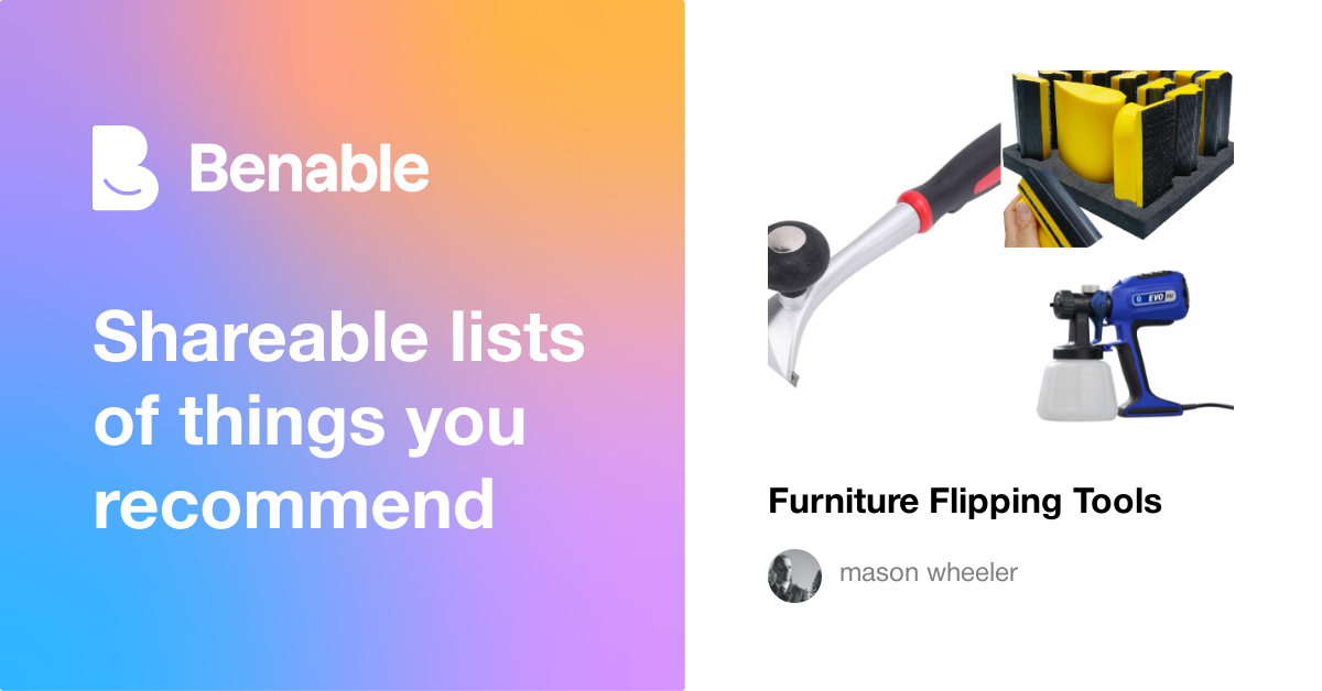 Furniture Flipping Tools