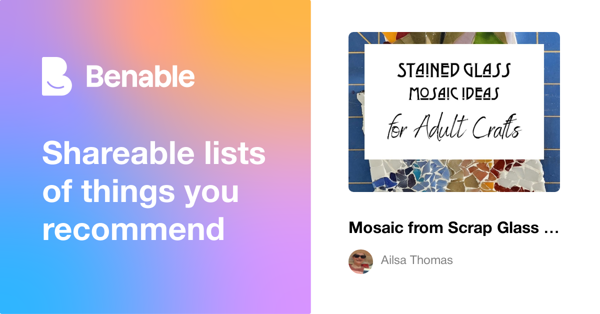 Mosaic from Scrap Glass - Projects, Supplies and Ideas to use scrap ...