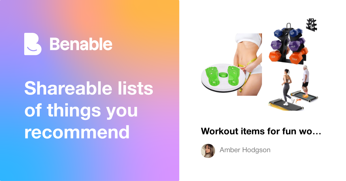 Workout items for fun workouts!