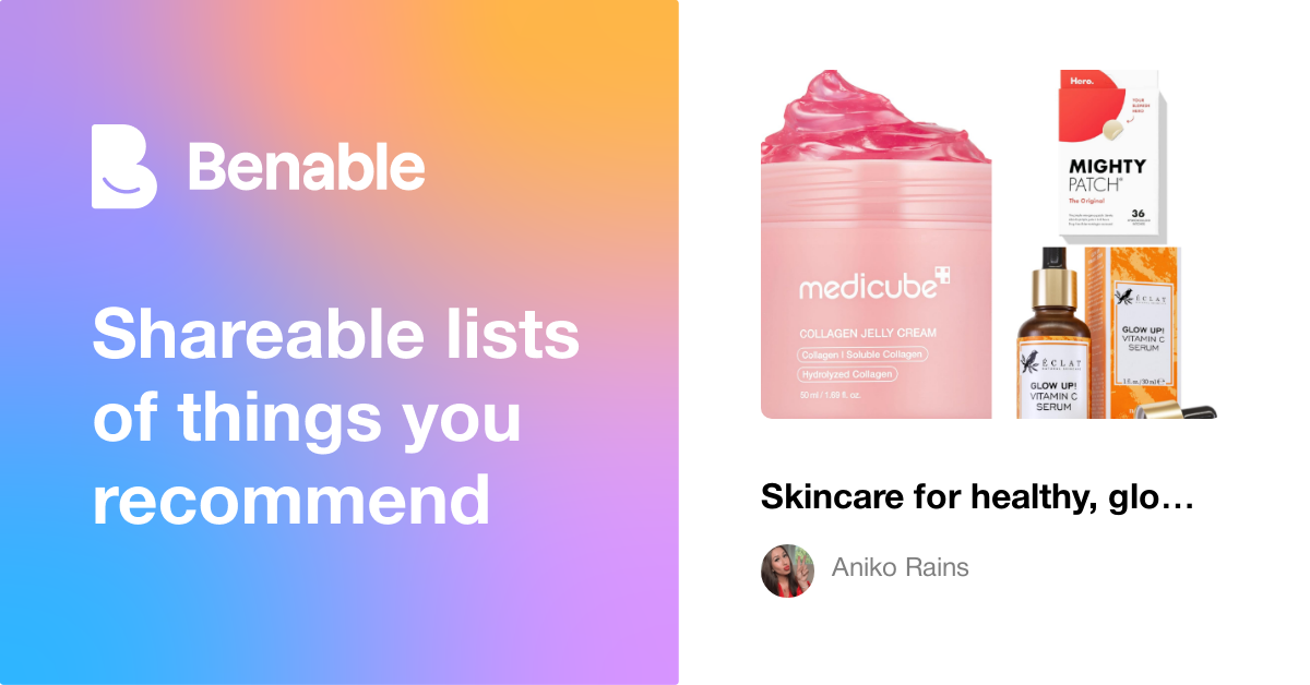 Skincare for healthy, glowy skin.