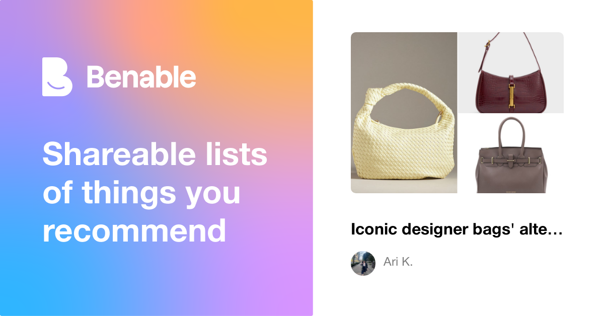 Iconic designer bags' alternatives