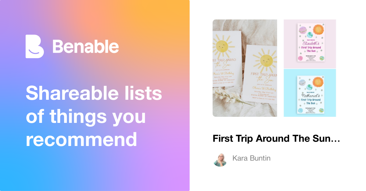 First Trip Around The Sun Birthday Supplies