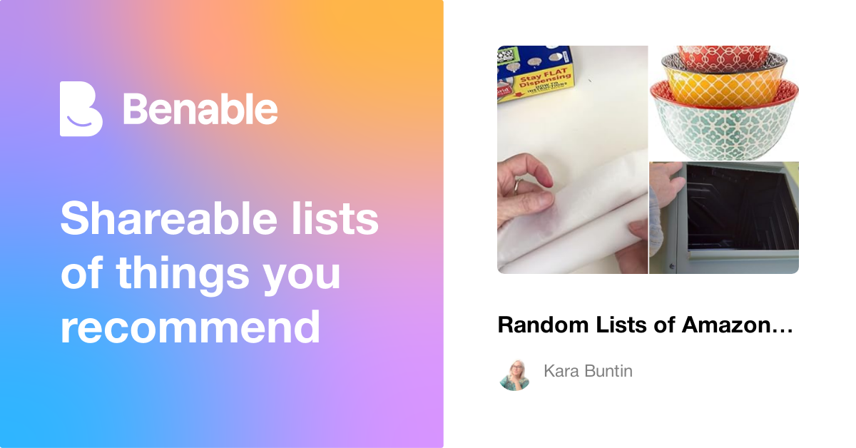 Random Lists of Amazon Finds That I Like