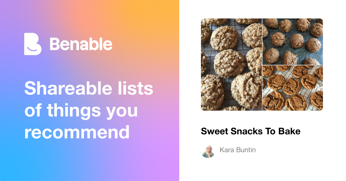 Sweet Snacks To Bake