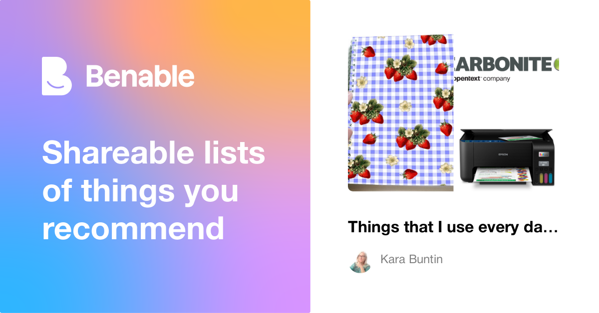 Things that I use every day without fail.