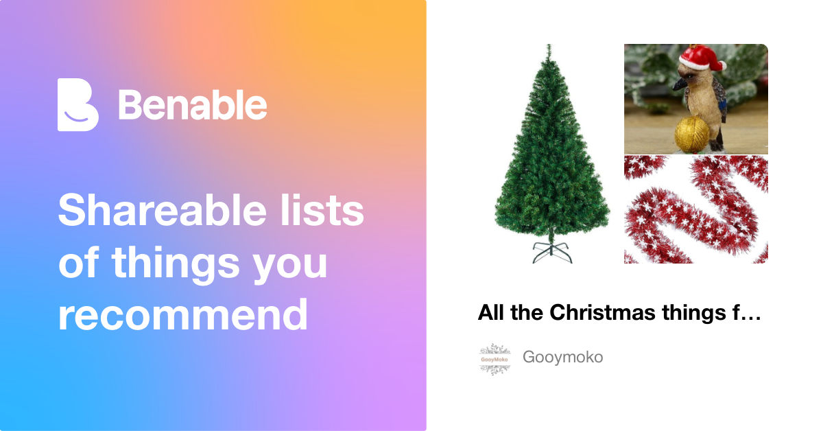 All the Christmas things for Christmas