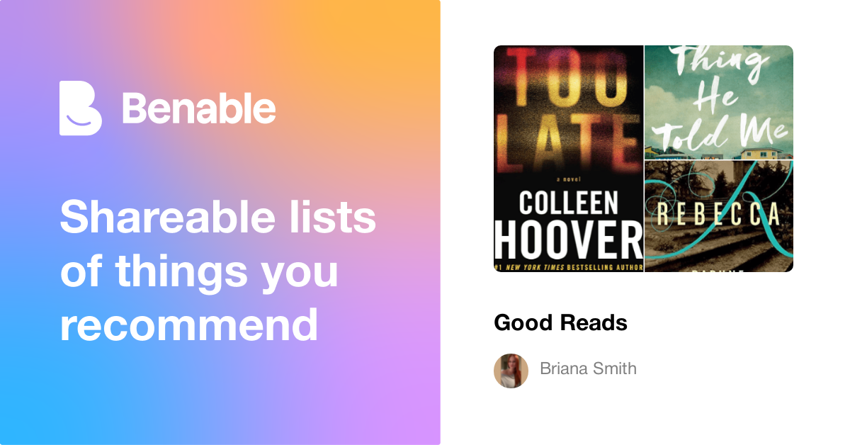 Good Reads 📚