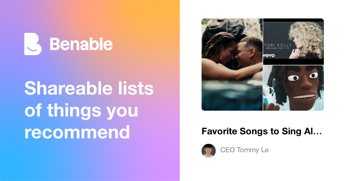 Favorite Songs to Sing Along