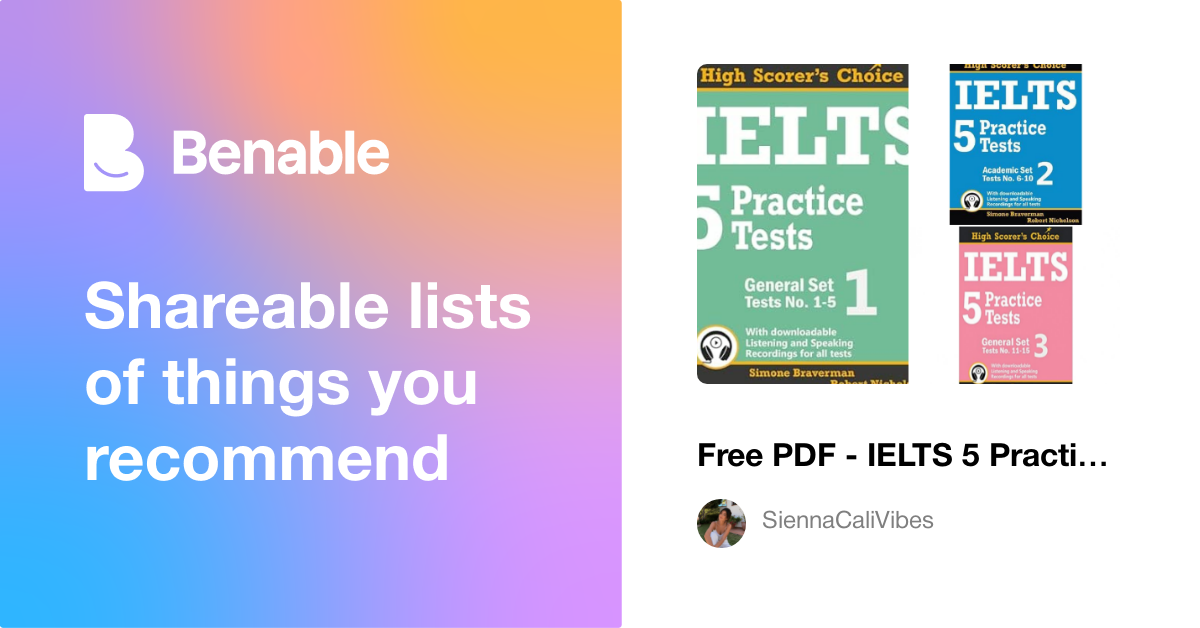 Free PDF - IELTS 5 Practice Tests, General Set 1: Tests No. 1-5 (High ...