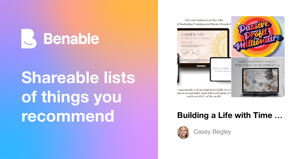 Building a Life with Time and Financial Freedom