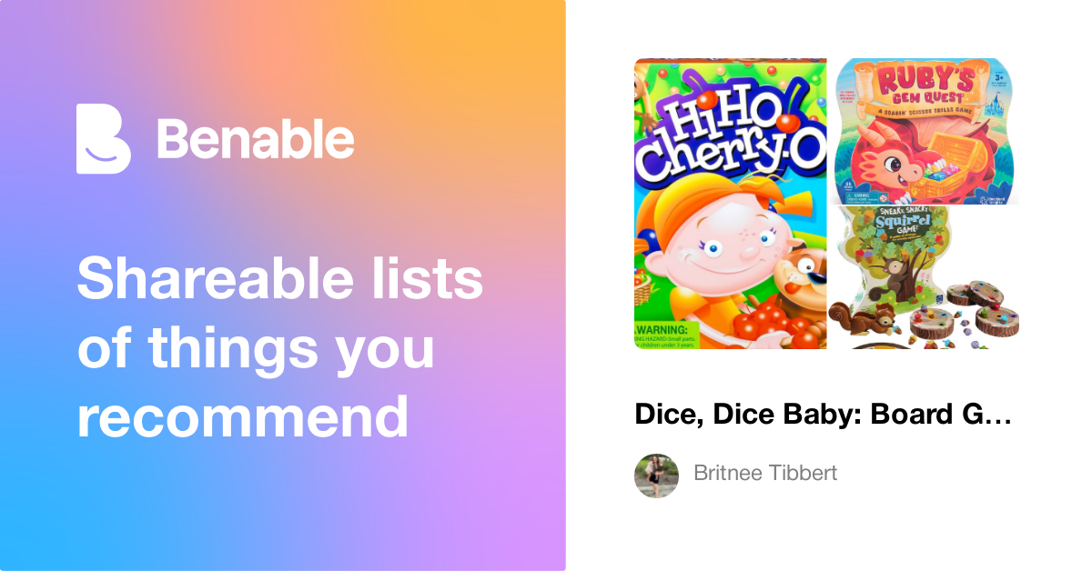 Dice, Dice Baby: Board Games for the Little Players