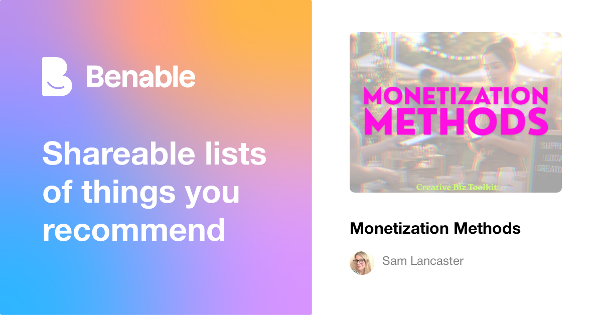 Monetization Methods
